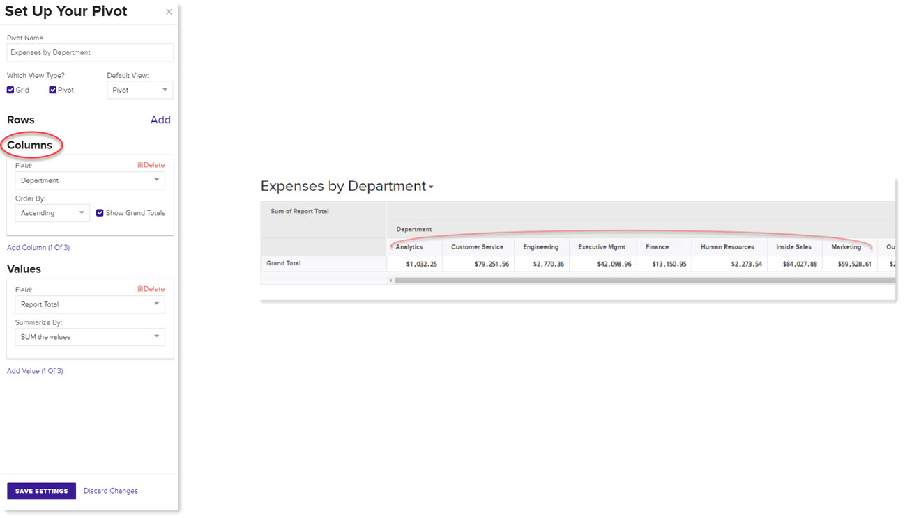 How to create a pivot view – TrackVia